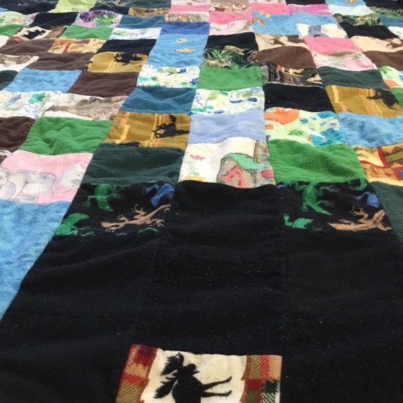 Handmade | Bedding | Handmade Colorful Patchwork Rag Quilt Aprox 5x5 ...